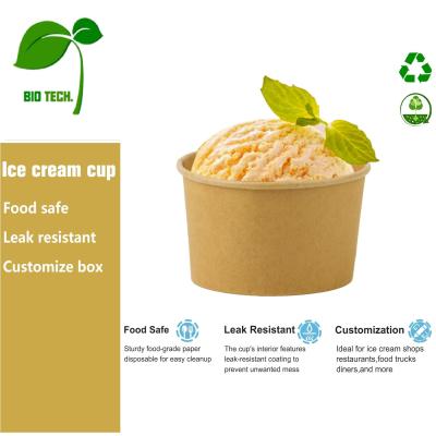 China Ice Cream Cups Wholesale Customized Paper Cup Frozen Ice Cream Cup Food & Beverage Packaging,Ice Cream Packaging for sale