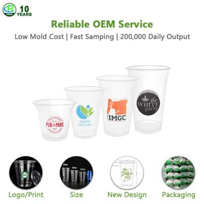 China OEM Service 100% PLA Compostable Portion Cups Small Mini Cup 1oz 2oz 3oz 4oz 5oz 6oz Sauce Cups With Lids for sale
