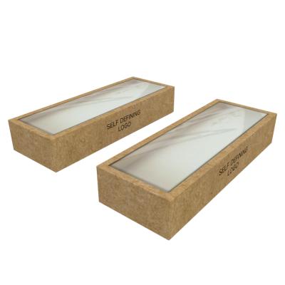 China Corrugated Cardboard Clear Food Packaging Boxes With Window Lunch Box Large Capacity Cake Snack Packaging Kraft Paper Box for sale