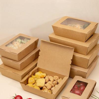 Cina Scatola per asporto ecologica con finestra in carta kraft - 100% biodegradabile e sostenibile in vendita