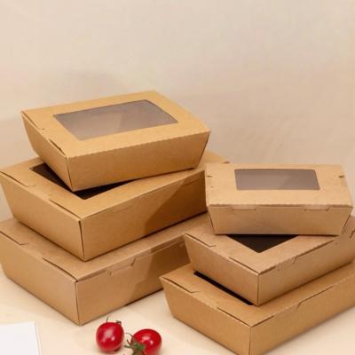 Cina Scatola per asporto ecologica con finestra in carta kraft - 100% biodegradabile e sostenibile in vendita