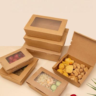 Cina Scatola per asporto ecologica con finestra in carta kraft - 100% biodegradabile e sostenibile in vendita