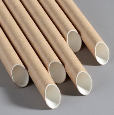 Chine Pailles en papier kraft blanc 100% biodégradables Impression de logo personnalisée Emballage individuel en papier à vendre