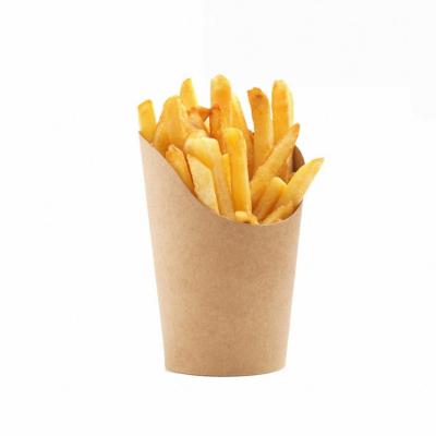 China Disposable Paper Food Cup For French Fries Paper French Fries Cup Eco-friendly Customizable for sale