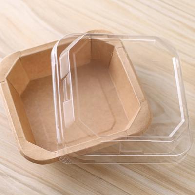 China Takeaway Box Kraft Paper Octagonal Box Eco-Friendly Food Snack Container Kraft Paper Square Paper Bowl for sale