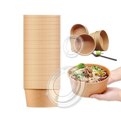 Китай Бесплатный образец Перерабатываемая круглая бумажная тарелка для салата пищевого класса из крафт-бумаги продается