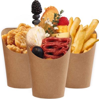 China Food Grade Potato Chips Food Packaging Boxes Wholesale Kraft Cardboard Take Away / to Go Boxes French Fry Box for Restaurant/Waffle Box for sale