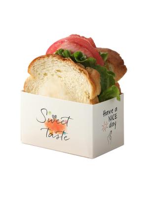 China Birch Croissant Bread Paper Tray Disposable Kraft Paper Packaging Box For Sushi Lunch French Fries Burger Sandwich Food Baking for sale