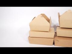 Warm verkaufte recycelte braune Kraftpapier Lebensmittelverpackung Box Salat Sandwich Mitnahme-Lunch-Box