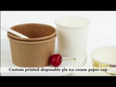 High Quality Ice Cream Cups Wholesale Customized Paper Cup Frozen Ice Cream Cup Food & Beverage Packaging,Ice Cream Packaging