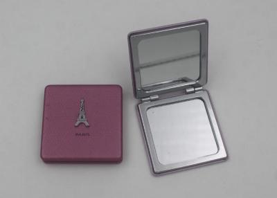 Miroirs colorés de maquillage de place de voyage de cuir de Faux avec la tour de fer