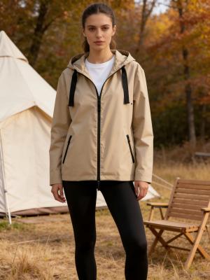 China Water-resistant Jacket with Hydrochromic Pattern and Functional Drawstring Hood for Outdoor Wear for sale