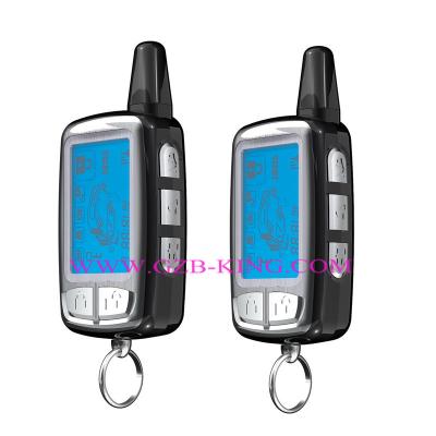 China custom FSK 5000M super long range remote start engine 2 way LCD Car Alarm  system for sale