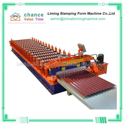 Cina Le mattonelle ondulate del metallo hanno colorato il rotolo coprente d'acciaio dello strato che forma la macchina in vendita