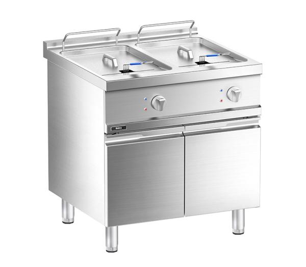 Quality Floor Western Electric 2-Tank Deep Fryer with Cabinet for sale