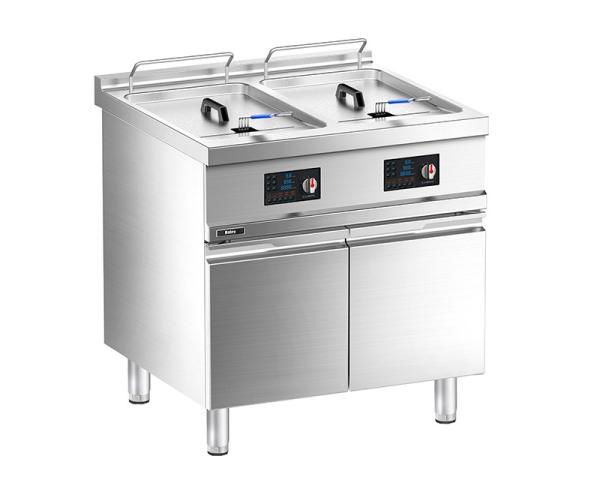 Quality Floor Western Electric Double-tank Deep Fryer with Cabinet for sale