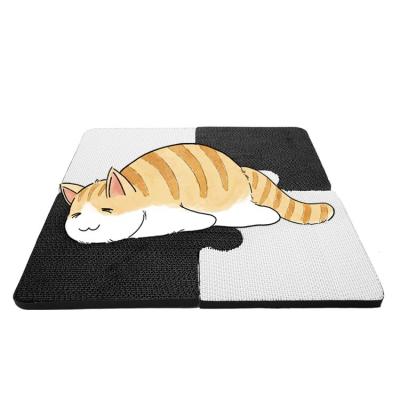 China 60*60*2.2cm Sustainable Cat Scratcher Cardboard Corrugated Cat Lounge for Performance for sale