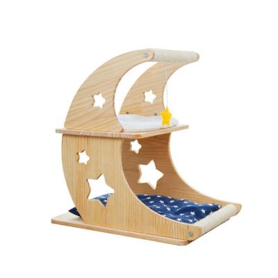 China Moon Shaped Pet Beds for Commercial Buyers Support Room Space Selection Super Markets for sale