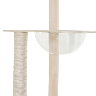 China Commercial E-commerce Stores Cat Tree Wood Sisal Multilayer Cat Scratch Tree with Cat Bed for sale