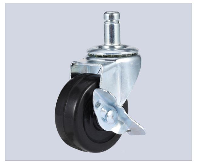 Light Duty 1inch to 3inch Furniture Rubber Black Swivel Castor