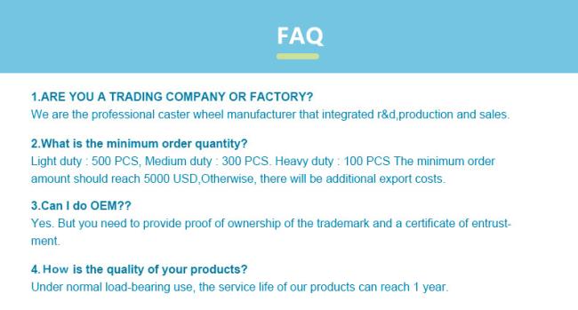 Heavy Duty Industry Nylon PU PVC Rubber Iron Casters with Wheels