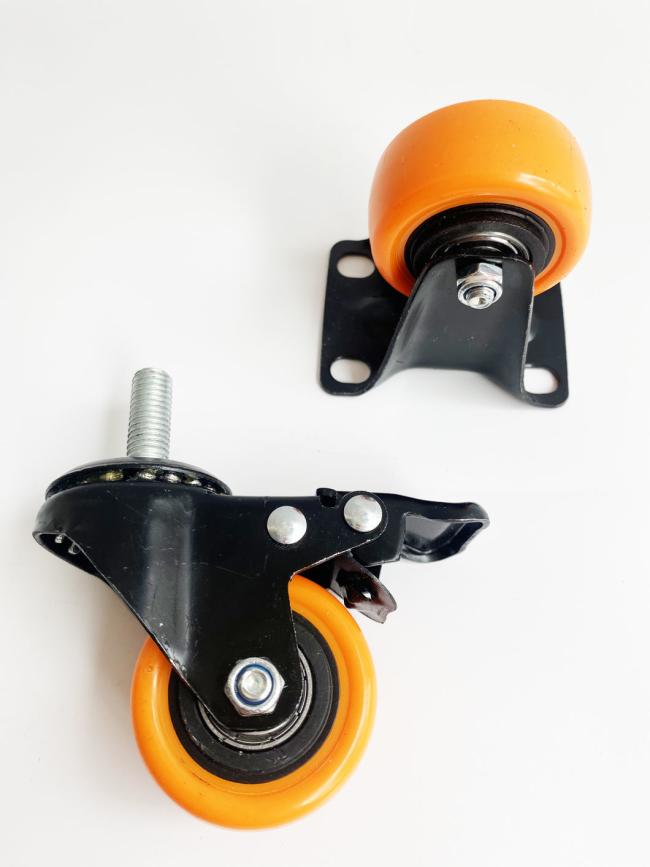 Orange Plastic Furniture Castor Wheel