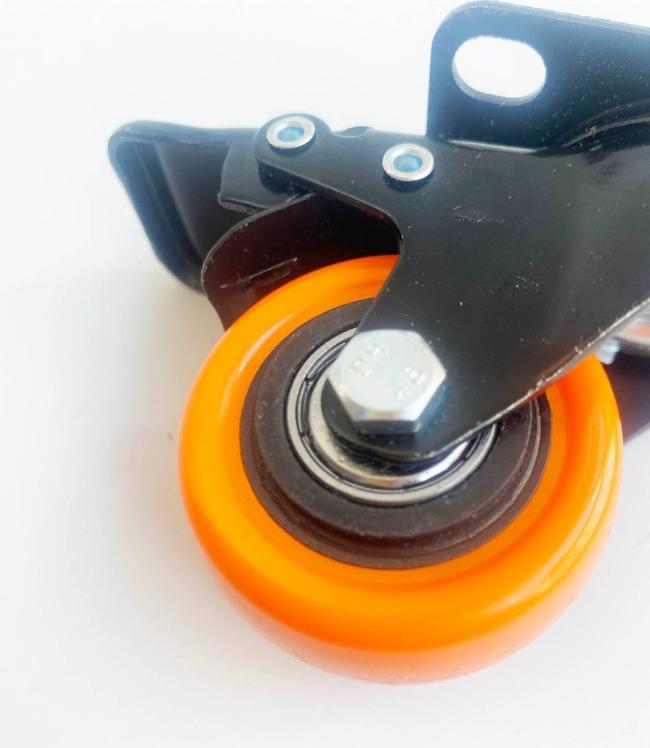Orange Plastic Furniture Castor Wheel