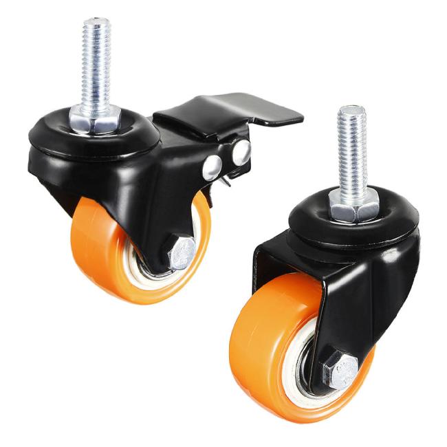 Orange Plastic Furniture Castor Wheel