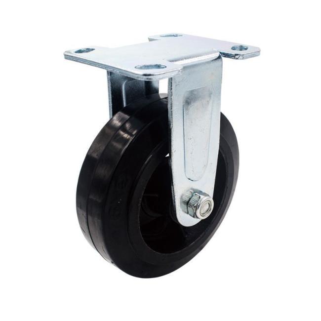 6in 8in Heavy Duty Black Rubber Caster Wheel