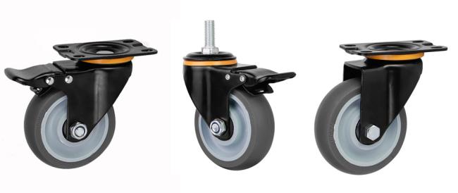Load 130kg 5inch Swivel with Lock TPR Wheel Medium Duty Caster