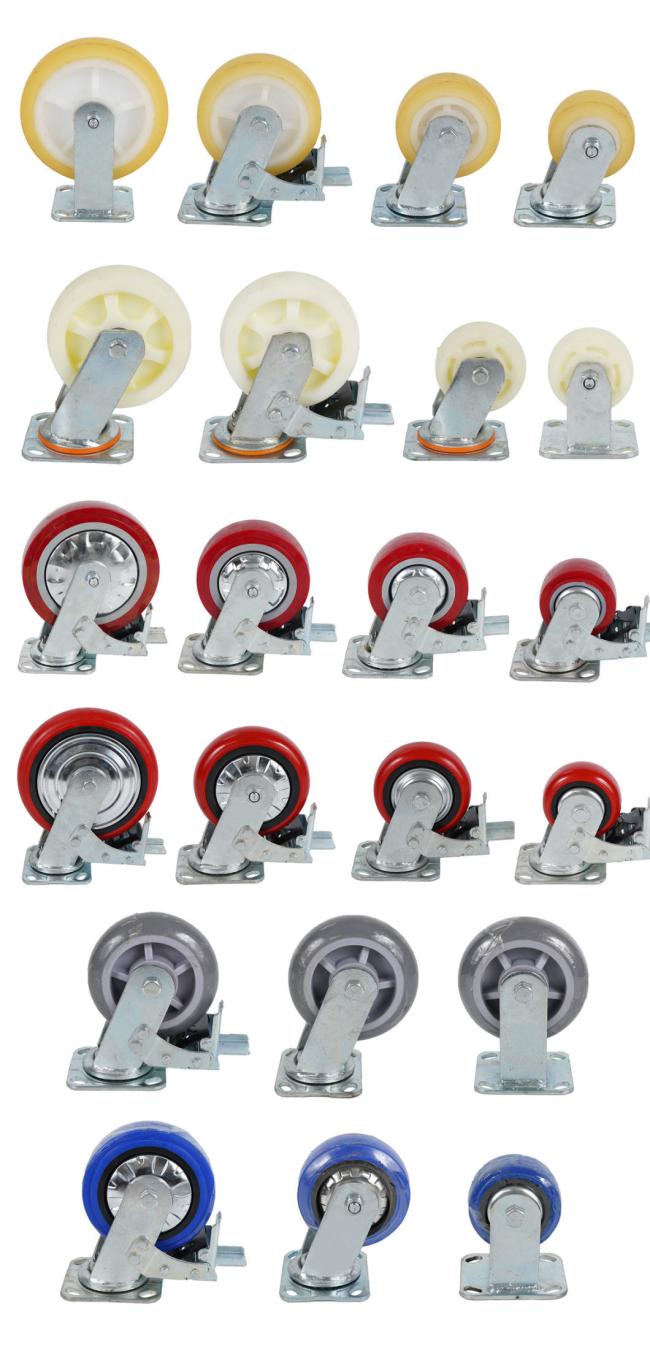 Medium Duty Caster Polyurethane Caster Wheel Furniture Castor