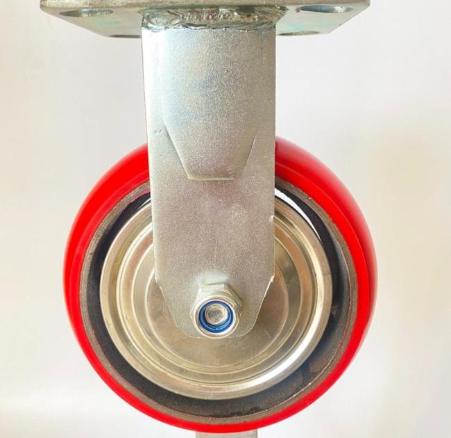 Heavy Duty Red PU Wheel Rion Core Caster Wheel