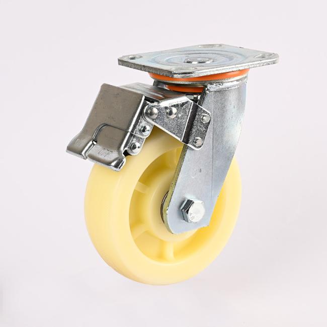 High Quality 4-8 Inch Heavy Duty Plat Nylon Castor