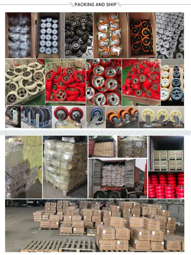 Hot Popular Sales Type-High Quality Used for Chair/Furniture/Industrial Caster Wheel of PU/Rubber Material Swivel Caster with Brake