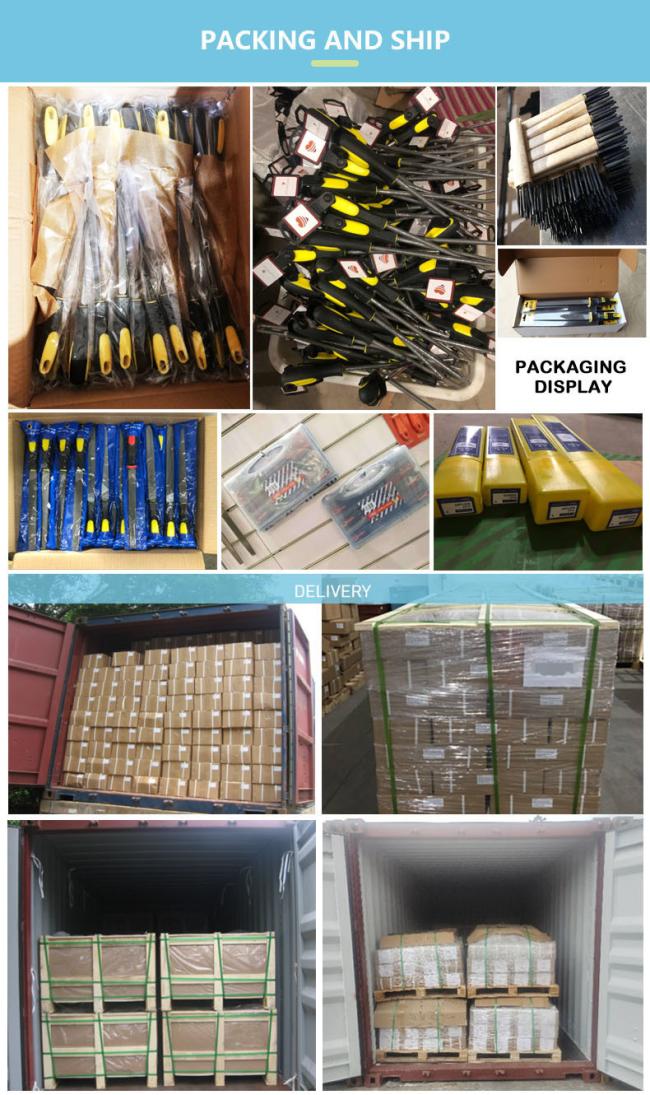 6PCS Carbon Steel File Set with Plastic Carrying Case