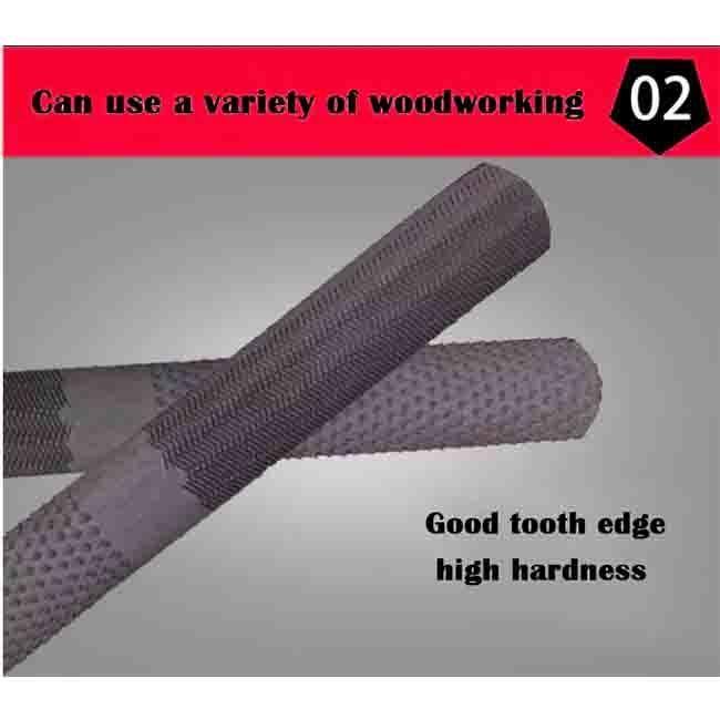 High-Quality 8-Inch Four-in-One Steel Wood File, Semicircular Flat Woodworking Fitter File, Multi-Function File