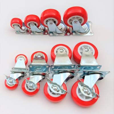 Cina 1-3 pollici mobili in plastica ruota rotante con spessore 17mm/21mm/27mm/27mm in vendita