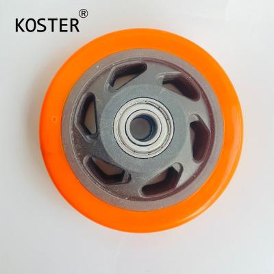Cina 2.5 pollici 100 kg PVC PU Industrial Caster Orange Rotante Caster Ruote richiesta personalizzata in vendita