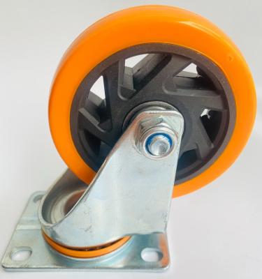 Cina 2.5 pollici 100 kg PVC PU Industrial Caster Orange Rotante Caster Ruote richiesta personalizzata in vendita