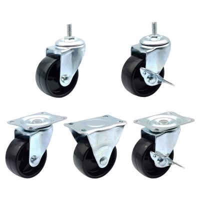 China Lichte 1 inch tot 3 inch Meubels PP Zwarte Draaiend Glijbaan met gat Afstand 29 Te koop