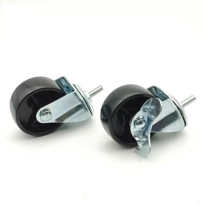 China Lichte 1 inch tot 3 inch Meubels PP Zwarte Draaiend Glijbaan met gat Afstand 29 Te koop