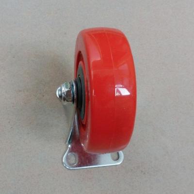 Cina Richiesta personalizzata per l'industria ruote di carrello a doppio cuscinetto ruota di plastica rossa in vendita