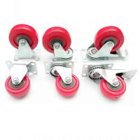 China Customized Request for Industry Barrow Wheels Double Bearing Red Plastic Wheel Caster for sale