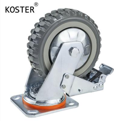 Cina 4 pollici 5 pollici 6 pollici 8 pollici Heavy Duty Rubber Free Caster per alta capacità di carico di 350 kg in vendita