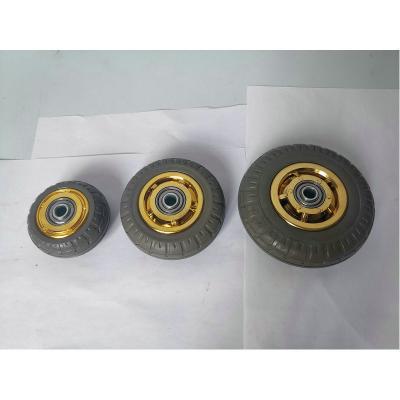 China 100 mm/125 mm/150 mm/200 mm Golden Caster Wheel com mecanismo de travagem e bloqueio à venda