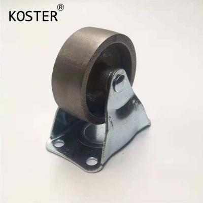 China 12 * 8,2 mm gatafstand roterend wiel middelzware M8 draadschroef PU zwenkwielen Te koop