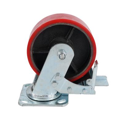 中国 200mm 800kg 重荷 亜鉛 塗装 鉄コア ホイールとカスタマイズされた要求のカスタマー 販売のため