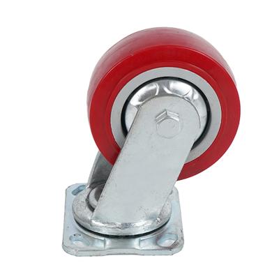 Cina Personalizzazione 4 pollici 5 pollici 6 pollici 8 pollici Industria Heavy Duty Rosso PU PVC ruote rotanti in vendita