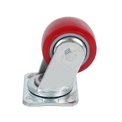 Cina Personalizzazione 4 pollici 5 pollici 6 pollici 8 pollici Industria Heavy Duty Rosso PU PVC ruote rotanti in vendita
