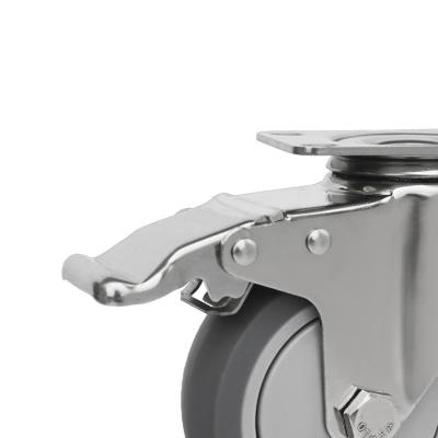 Cina Arredamento del carrello ruota giratoria con spessore di 32 mm TPR Piastra di gomma grigio morbido in vendita